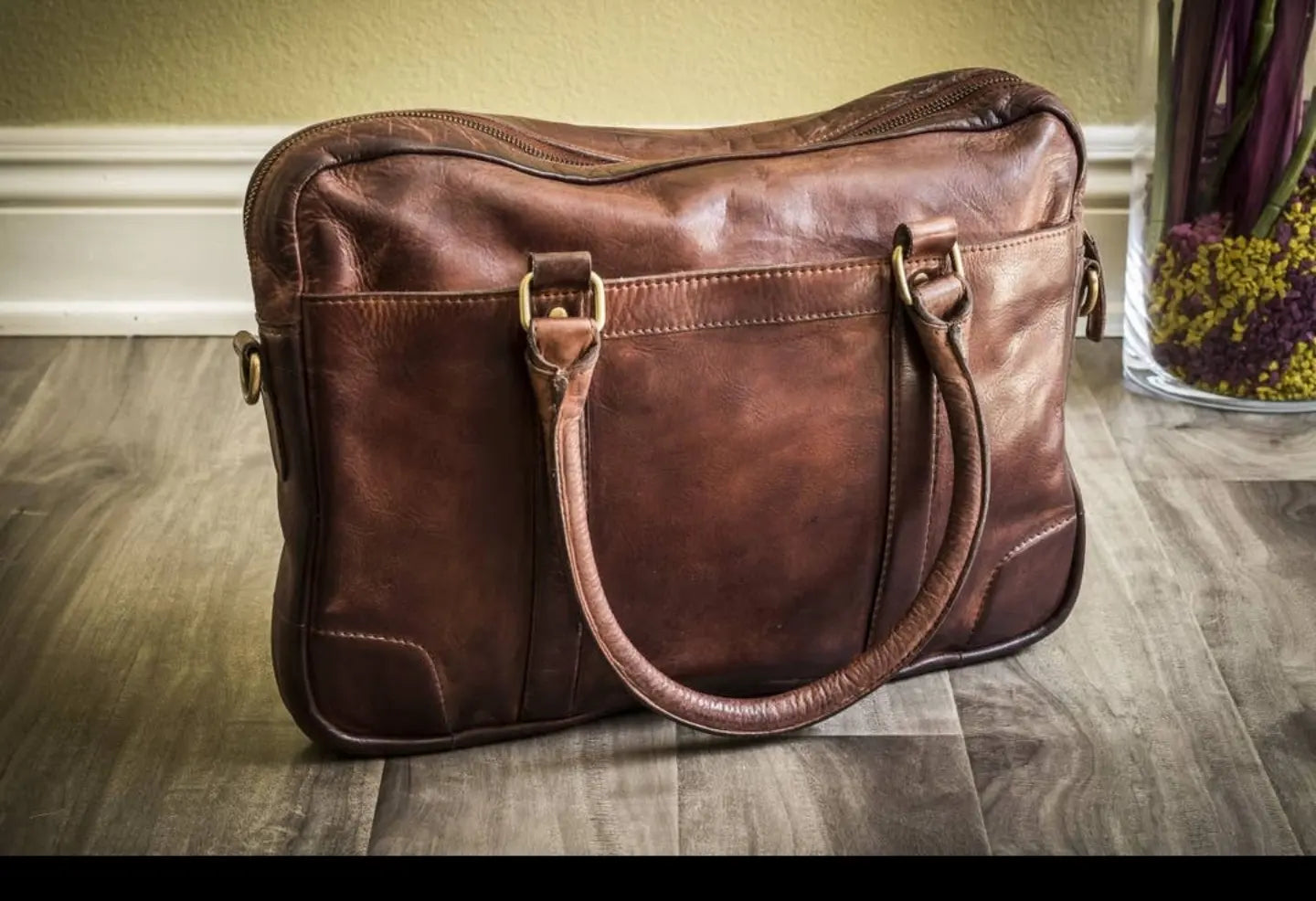 Brown Leather Brief Case/Bag – VM and TJ Enterprise